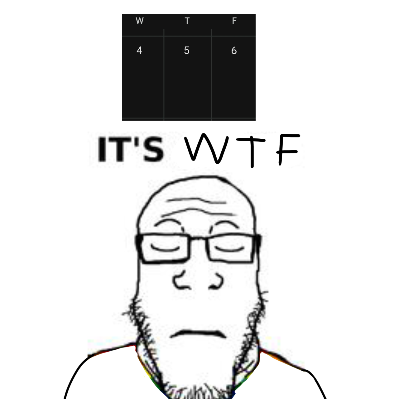 SoyBooru - Post 94724: alendar closed_eyes closed_mouth glasses its_over stubble text variant ...